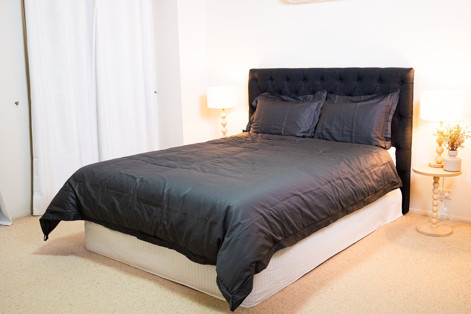 Charcoal Doona cover+ Doona - Double size – Bentley Bedding